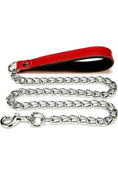 Doggie Comfort Deri Zincirli Köpek Gezdirme Tasması Medium Kırmızı 4 x 110 cm Doggie Comfort Deri Zincirli Köpek Gezdirme Tasması Medium Kırmızı 4 x 110 cm