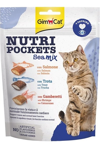 Gimcat Nutri Pockets Sea Mix Kedi Ödül Maması 150 gr Gimcat Nutri Pockets Sea Mix Kedi Ödül Maması 150 gr