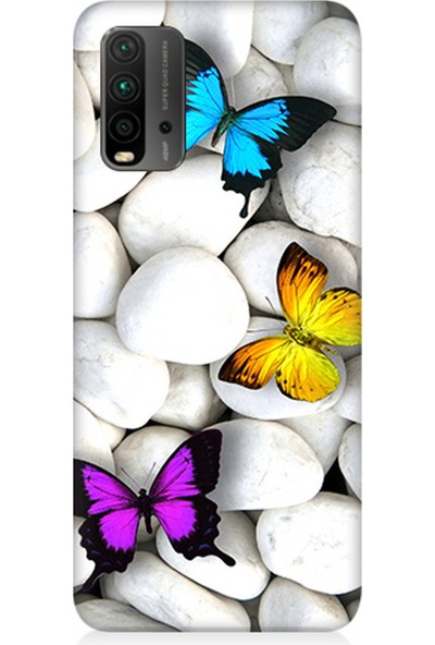 Teknomeg Redmi 9t Uyumlu Silikon Kılıf Kelebekler