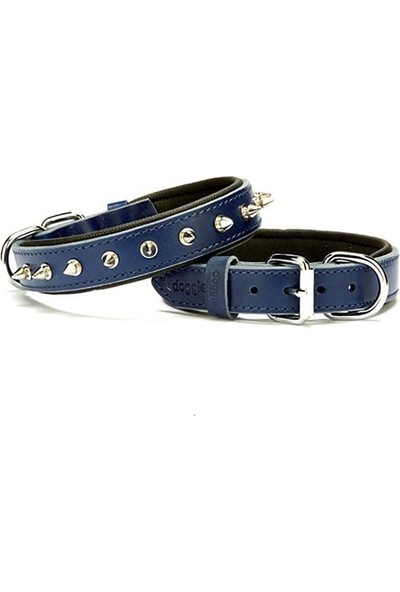 Doggie Comfort Deri Çivili Köpek Boyun Tasması Medium Mavi 2.5 x 37-45 cm Doggie Comfort Deri Çivili Köpek Boyun Tasması Medium Mavi 2.5 x 37-45 cm