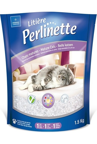 Perlinette Cat Detect Hastalık Kontrolu Kristal Kedi Kumu 1.5 kg 3.7 Lt Perlinette Cat Detect Hastalık Kontrolu Kristal Kedi Kumu 1.5 kg 3.7 Lt