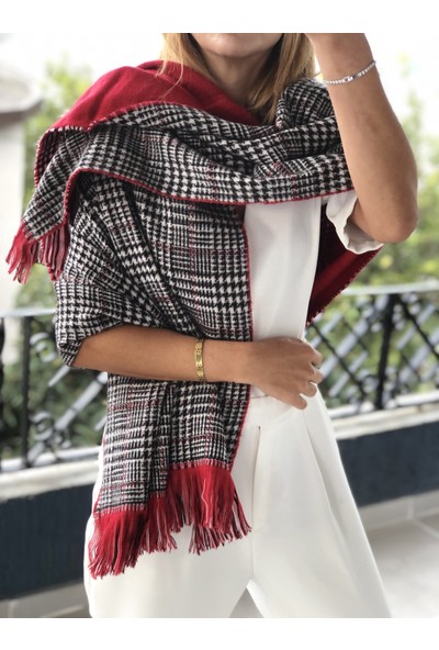 WhoKnows Kırmızı Çift Taraflı Şal WhoKnows Kırmızı Çift Taraflı Şal