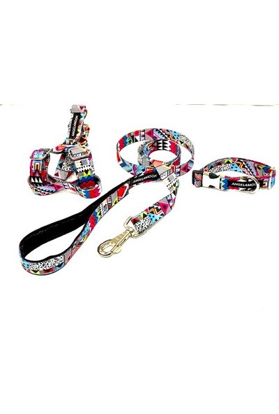 Angela Pop Arts Komple Tasma Seti Göğüs-Boyun-Gezdirme Kayışı Angela Pop Arts Komple Tasma Seti Göğüs-Boyun-Gezdirme Kayışı