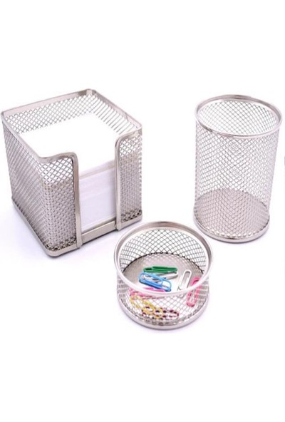 Easyso Bion A Seti Metal Perforeli Ataşlık Kağıtlık Kalemlik 3'lü Gri 9302 Easyso Bion A Seti Metal Perforeli Ataşlık Kağıtlık Kalemlik 3'lü Gri 9302