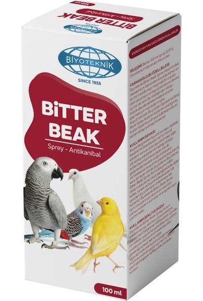 Biyo-Teknik Biyoteknik Bitter Beak Papağanlar Için Antikanibal Sprey 100 ml Biyo-Teknik Biyoteknik Bitter Beak Papağanlar Için Antikanibal Sprey 100 ml