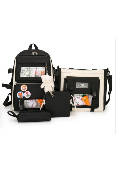 Easytoy 4 Adet/takım Kawaii Kadın Okul Sırt Çantası Sevimli Okul Çantası (Yurt Dışından) Easytoy 4 Adet/takım Kawaii Kadın Okul Sırt Çantası Sevimli Okul Çantası (Yurt Dışından)