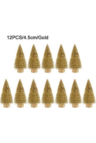 Future Star 12 Parça Mini Noel Ağacı Sisal Sedir Ipek Dekorasyon Küçük-Altın (Yurt Dışından) Future Star 12 Parça Mini Noel Ağacı Sisal Sedir Ipek Dekorasyon Küçük-Altın (Yurt Dışından)