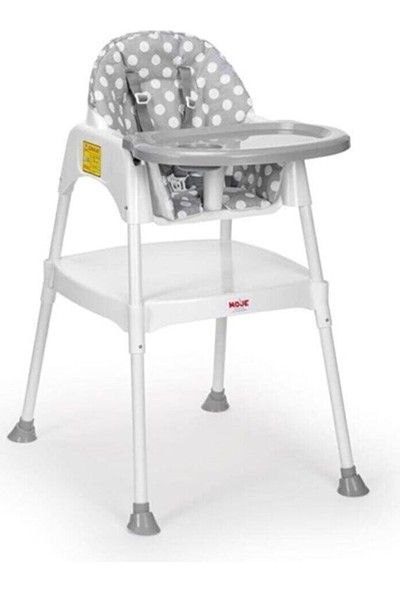 Moje Boom Çalışma Masalı Portatif Mama Sandalyesi-Gri