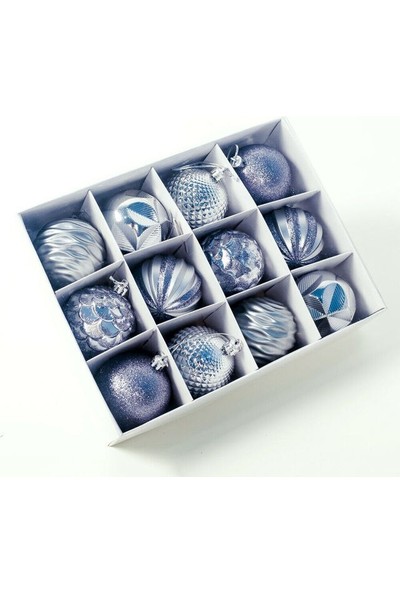 Future Star 60MM Noel Ağacı Için 12 Dekorasyon Topları-Mavi (Yurt Dışından) Future Star 60MM Noel Ağacı Için 12 Dekorasyon Topları-Mavi (Yurt Dışından)