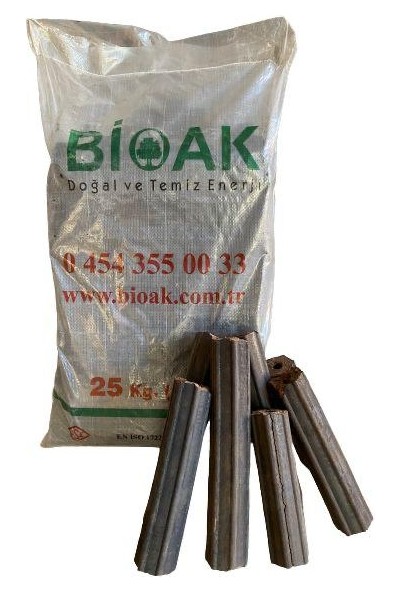 Bioak Briket Odun Kömürü 25 kg Bioak Briket Odun Kömürü 25 kg
