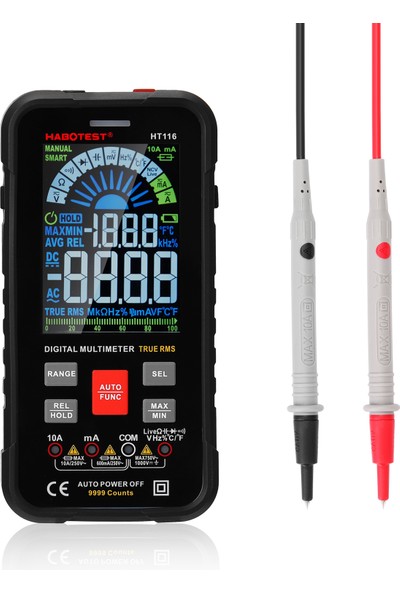 Habotest HT116 Akıllı Taşınabilir Multimetre Va Renkli (Yurt Dışından) Habotest HT116 Akıllı Taşınabilir Multimetre Va Renkli (Yurt Dışından)