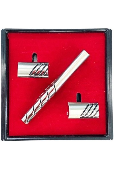 Brianze Kol Düğmesi ve Kravat Iğnesi Set Kd-58 Brianze Kol Düğmesi ve Kravat Iğnesi Set Kd-58