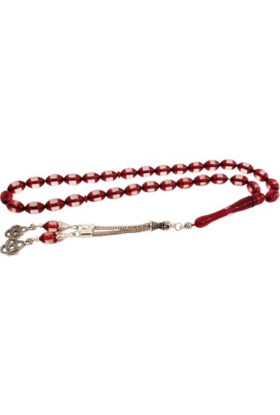 ANV Kırmızı Toz Kehribar Tesbih