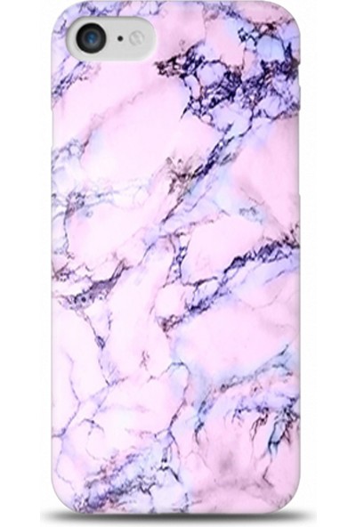Ecezum Apple iPhone 7 Mermer Desenli Telefon Kılıfı