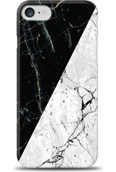 Ecezum Apple iPhone 7 Mermer Desenli Telefon Kılıfı