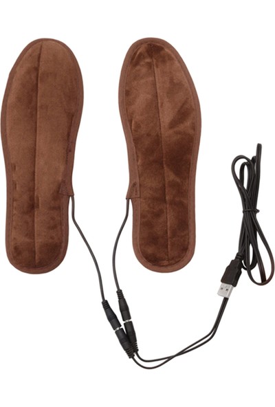 Homyl 37-38 (24 Cm) Elektrikli USB Ayakkabı Taban Isıtıcı - Kahverengi (Yurt Dışından)