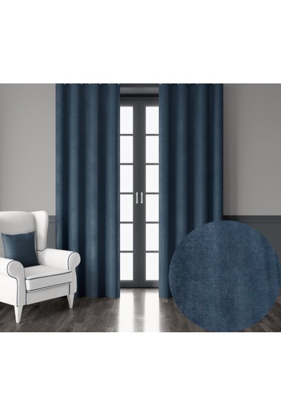 Demor Home Kadife Dokulu Ekstrafor Büzgülü Güvercin Mavisi Yüksek Kalite Fon Perde Tek Kanat Demor Home Kadife Dokulu Ekstrafor Büzgülü Güvercin Mavisi Yüksek Kalite Fon Perde Tek Kanat