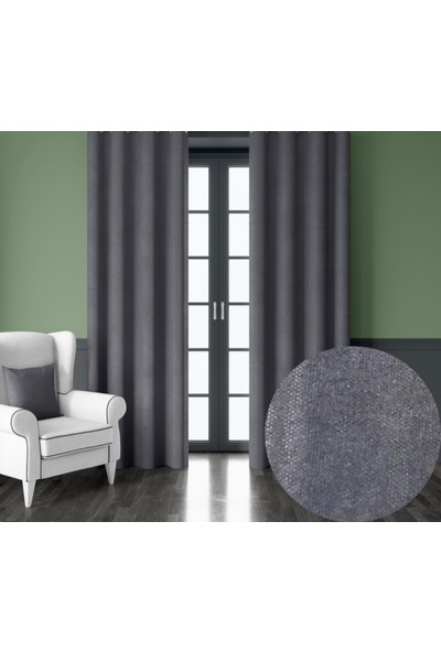 Demor Home Kadife Dokulu Ekstrafor Büzgülü Füme Rengi Yüksek Kalite Fon Perde Tek Kanat Demor Home Kadife Dokulu Ekstrafor Büzgülü Füme Rengi Yüksek Kalite Fon Perde Tek Kanat