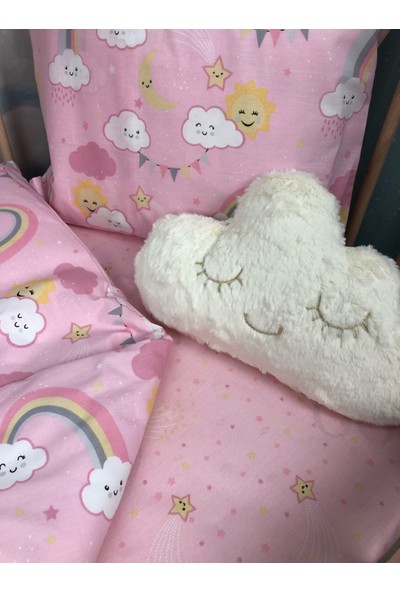 Ufo Baby Pembe Düşler Gökkuşağı Bebek Nevresim Takımı Pembe Düşler Ufo Baby Pembe Düşler Gökkuşağı Bebek Nevresim Takımı Pembe Düşler