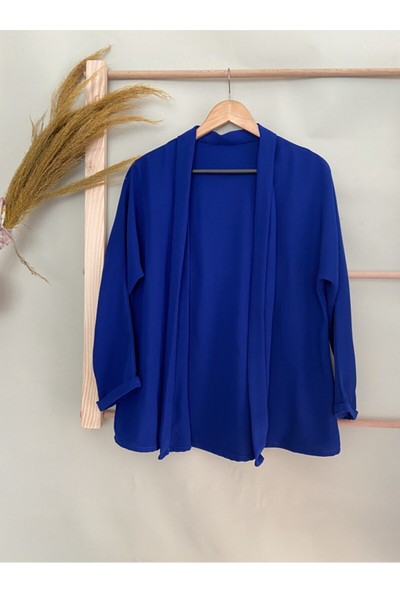 ARWNN Özel Tasarım Saks Rengi Kimono Ceket