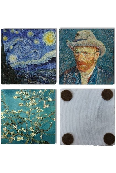 Tink Bardak Altlığı Doğal Taş Vincent Van GOGH8690228836029 Tink Bardak Altlığı Doğal Taş Vincent Van GOGH8690228836029