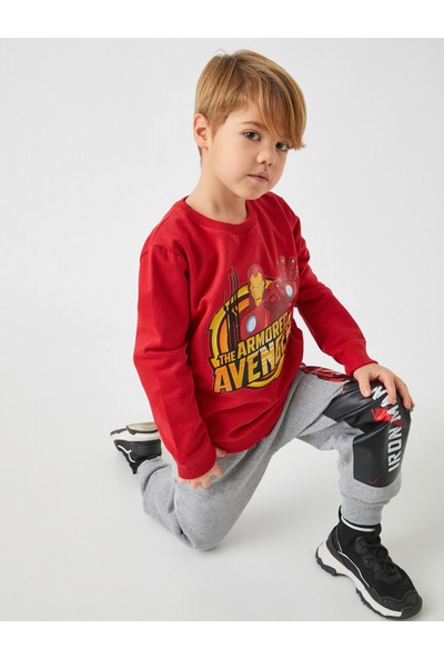 Koton Iron Man Lisanslı Baskılı Sweatshirt Avangers Uzun Kollu Pamuklu Koton Iron Man Lisanslı Baskılı Sweatshirt Avangers Uzun Kollu Pamuklu