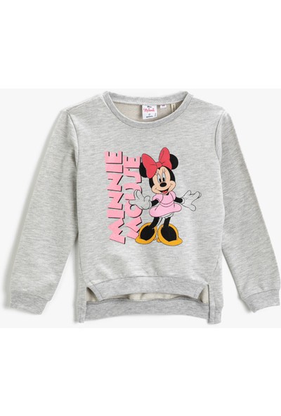 Koton Minnie Mouse Lisanslı Baskılı Sweatshirt Pamuklu