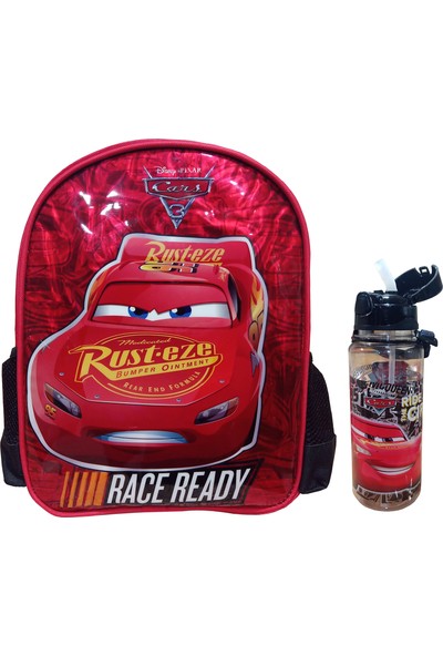 Hakan Çanta Cars Anaokulu Çantası ve Pipetli Suluk Lisanslı Mcqueen