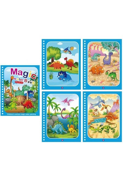 Water Painting - Sihirli Özel Sulu Kalem ile Boyama Kitabı Dinazorlar Devri