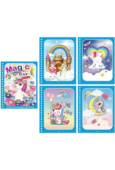 Water Painting - Sihirli Özel Sulu Kalem ile Boyama Kitabı Unicorn Water Painting - Sihirli Özel Sulu Kalem ile Boyama Kitabı Unicorn