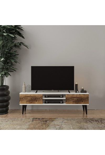 Dewoody Lidya Tv Ünitesi 140 cm Kapaklı Bölmeli Dewoody Lidya Tv Ünitesi 140 cm Kapaklı Bölmeli
