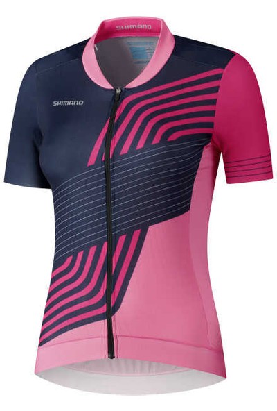 Shımano Sagamı Zıp Kadın Kısa Kol Forma