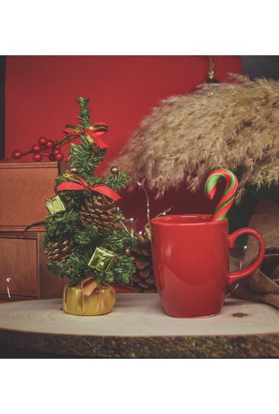 Greensee Yılbaşı Özel Çam Ağacı & Kırmızı Kupa & Baston Şeker