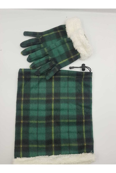 BellaVino Kadın Polar-Peluş Eldiven-Boyunluk 2li Takım VHD097