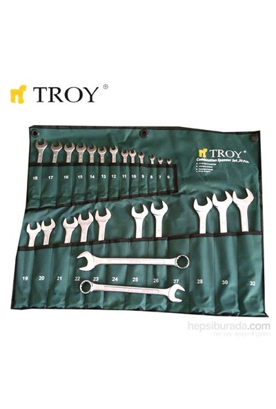 Troy 21525 Kombine Anahtar Takımı - 25 Parça (6-32Mm) Troy 21525 Kombine Anahtar Takımı - 25 Parça (6-32Mm)
