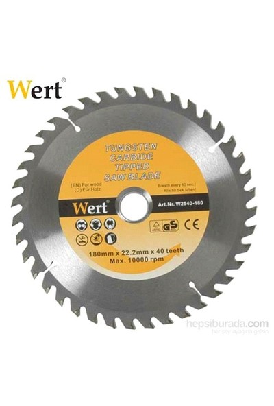Wert 2540-125 Ahşap Kesme Testeresi (Ø 125Mm)