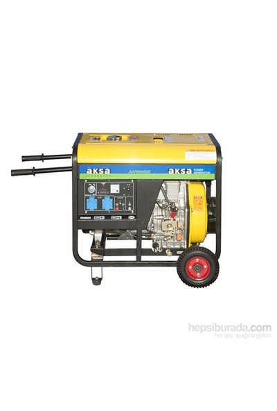 Aksa AAP-8000DE 6,8 KW Marşlı Monofaze Dizel Portatif Jeneratör Aksa AAP-8000DE 6,8 KW Marşlı Monofaze Dizel Portatif Jeneratör