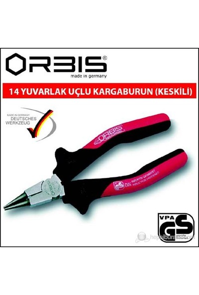 Orbis 01-160 Düz Uçlu Kargaburun 160Mm Orbis 01-160 Düz Uçlu Kargaburun 160Mm