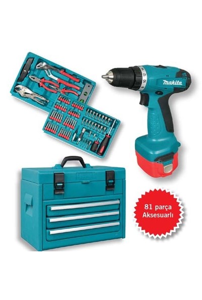 Makita 6271Dwpet3 Akülü Matkap Vidalama Seti 12V (81 Parça) Makita 6271Dwpet3 Akülü Matkap Vidalama Seti 12V (81 Parça)