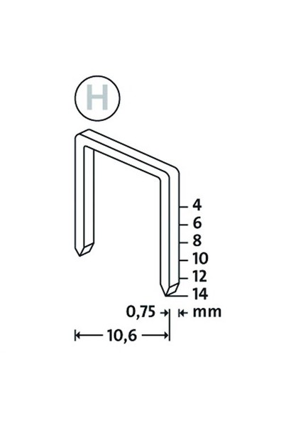 Novus H Tip 37/10Mm Süper Sert Zımba Teli 1000 Li Paket Novus H Tip 37/10Mm Süper Sert Zımba Teli 1000 Li Paket