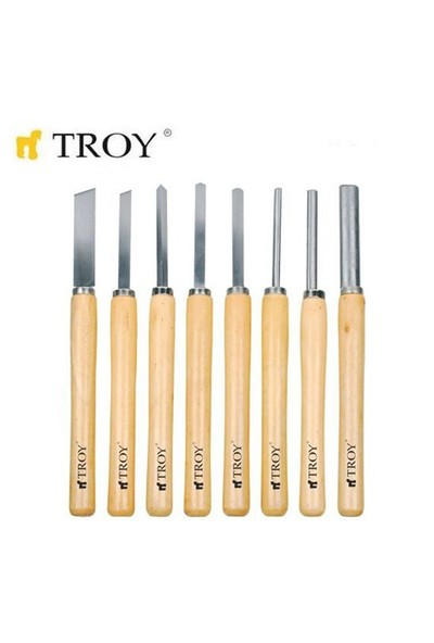 Troy 25008 Ahşap Torna Bıçak Seti (8 Parça) Troy 25008 Ahşap Torna Bıçak Seti (8 Parça)