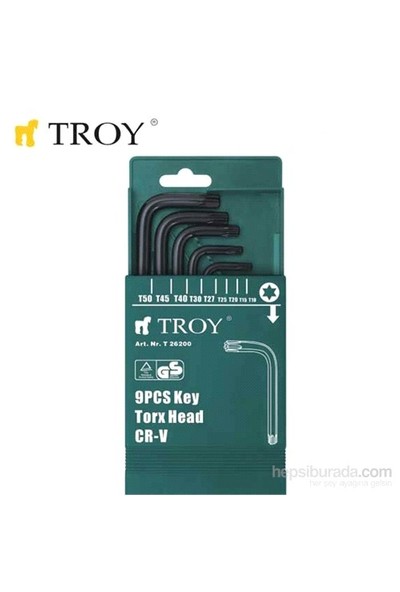 Troy 26200 Allen Anahtar Seti (Torx) Troy 26200 Allen Anahtar Seti (Torx)