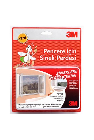 3m Pencere İçin Sinek Perdesi Beyaz 1.3m X 1.5m 3m Pencere İçin Sinek Perdesi Beyaz 1.3m X 1.5m