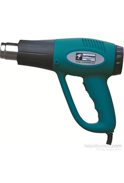 CatPower 202 Sıcak Hava Tabancası, 2000w. İki Kademe 350-500 Litre/Dakika