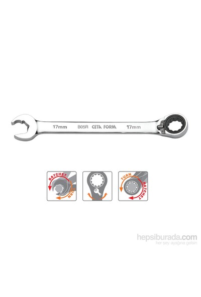 Ceta Form B05r-15 15 Mm C-Gear Cırcırlı Kombine Anahtar Özel Ağız