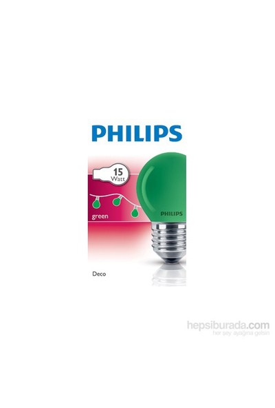 Philips Party 15W E27 220-240V P45 Gr 1Ct/10X10f Philips Party 15W E27 220-240V P45 Gr 1Ct/10X10f