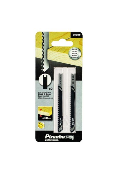 Black&Decker X20012 2 Parça U Tipi Ahşap Dekupaj Bıçak Seti Black&Decker X20012 2 Parça U Tipi Ahşap Dekupaj Bıçak Seti