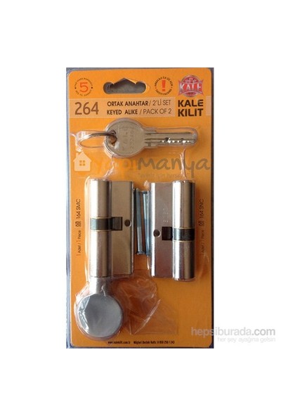 Kale 264 2'Li Set Mandallı Saten Ortak Anahtar