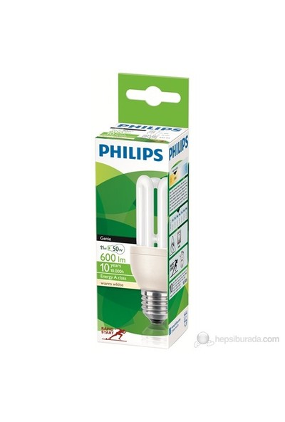 Philips Genie 11W Ampul 827 E27 - Sarı Işık