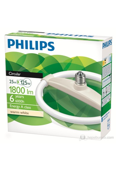 Philips Circular 6 Yıl 25W/827 - Sarı Işık Philips Circular 6 Yıl 25W/827 - Sarı Işık